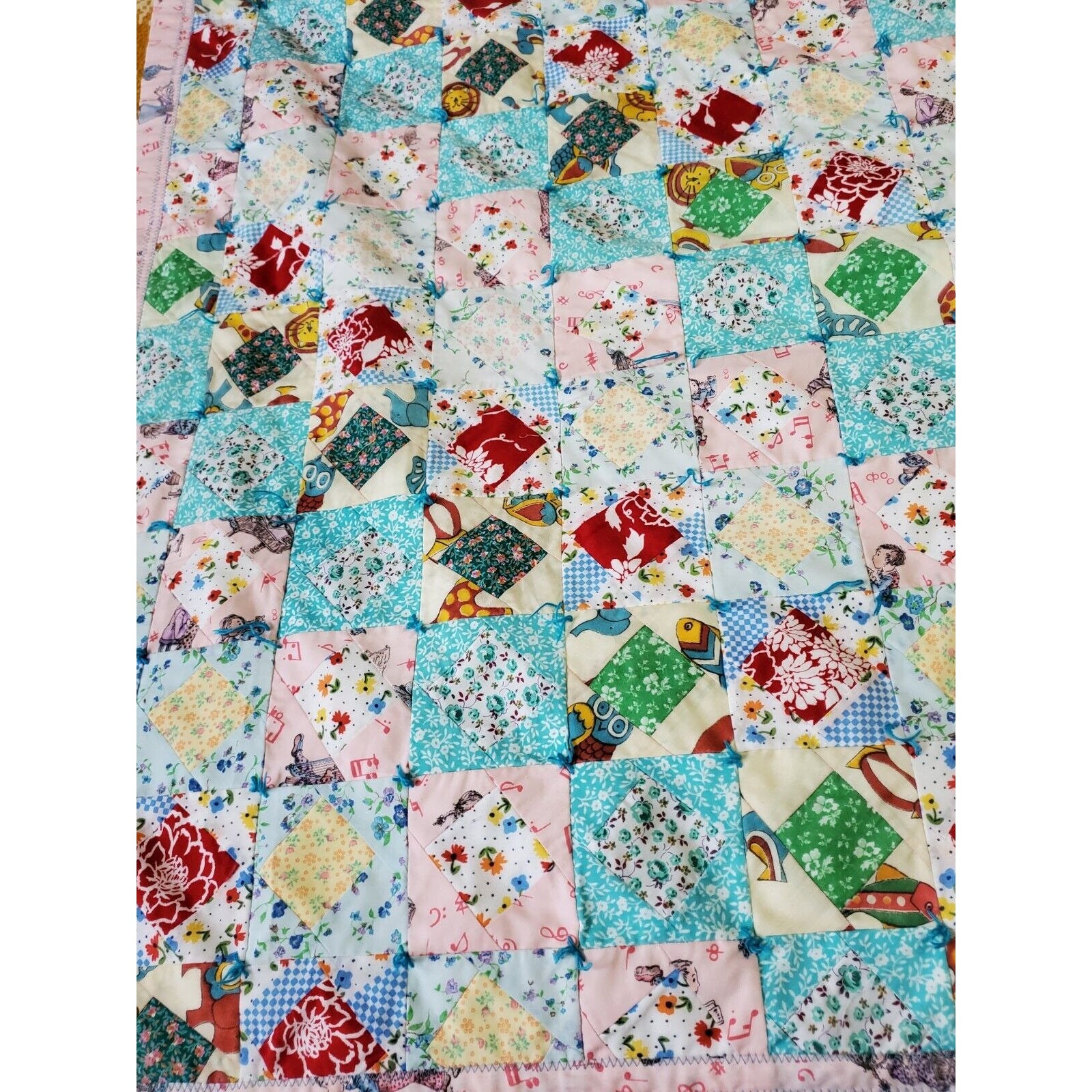 Vintage Holly Hobbie Quilt Musical Multicolor Applique - Etsy