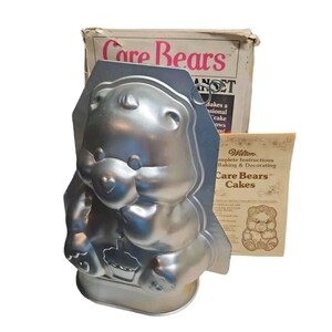 Vtg 1984 Wilton Care Bears Stand up Cake Pan 3D Instructions Box ...