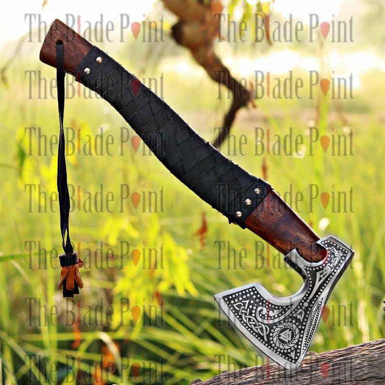 Handmade Forged Viking Axe - RAGNAR Axe, Personalized Hatchet, Bearded ...
