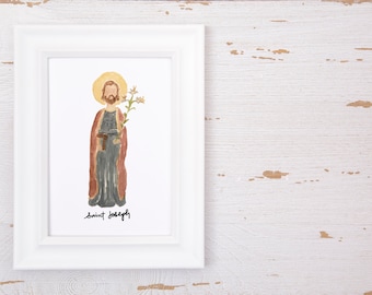 Saint Joseph - Art Digital Download - Catholic Inspiration - St. Joseph ...