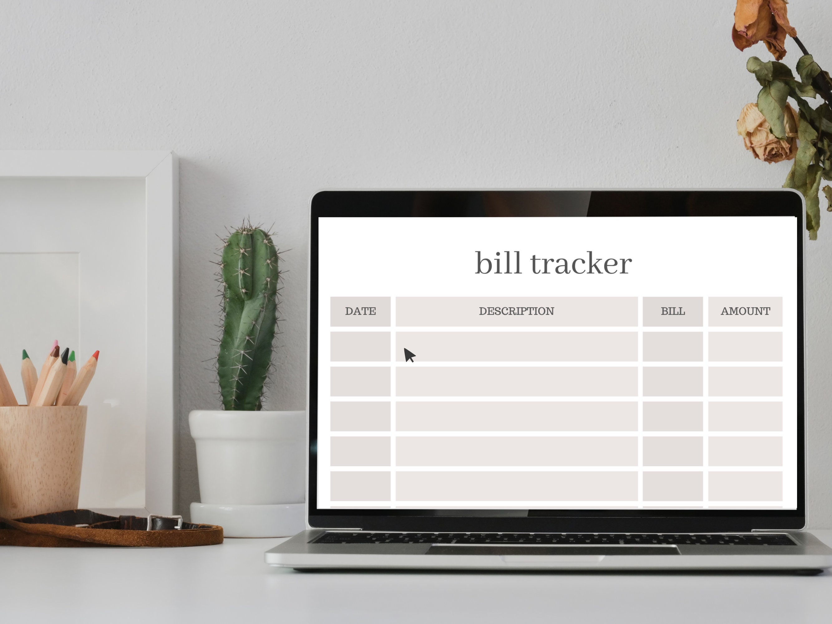 Minimalist Bill Tracker PDF, Instant Download, Budgeting Bill Tracker ...