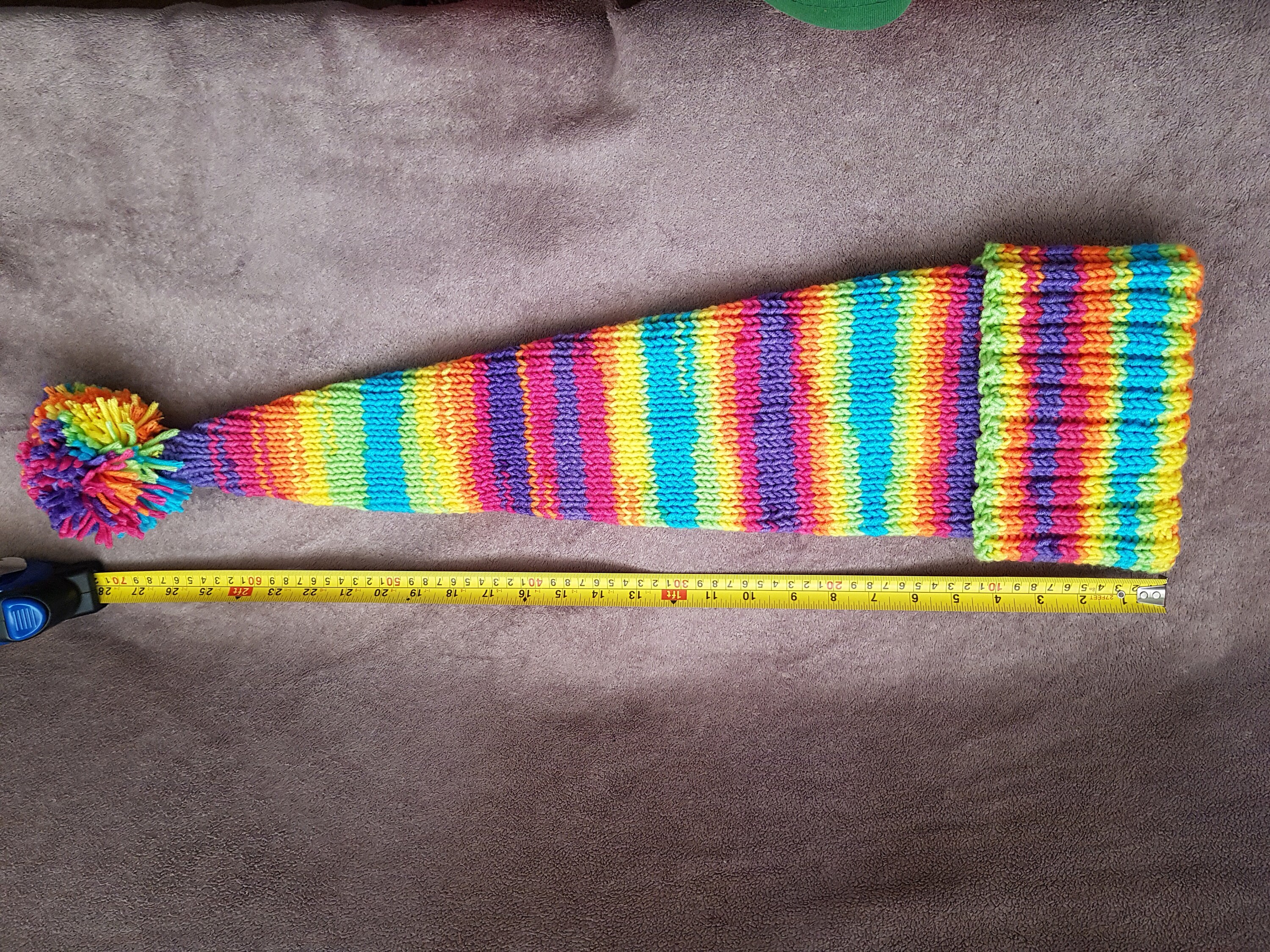 Rainbow Stocking Cap - Etsy