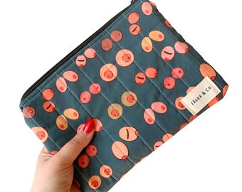 Handmade Quilted Flat Pouch | Flat Pouch | Flat Case | Quilted Case - Etsy