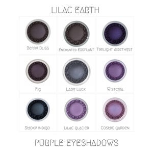 Purple Eyeshadow | Mineral Eyeshadow | Plum Lavender Mauve & Violet ...