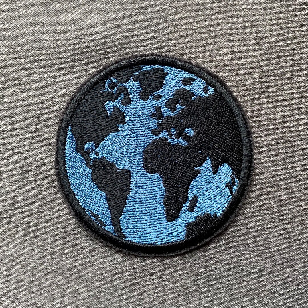 Patch Planet Earth Applique Patch Sign Logo Embroidery Organic - Etsy