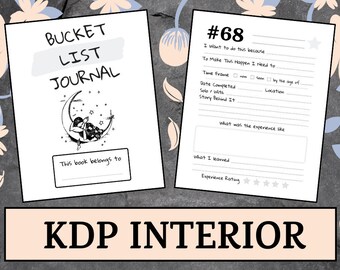 Bucket List Journal Template - Etsy