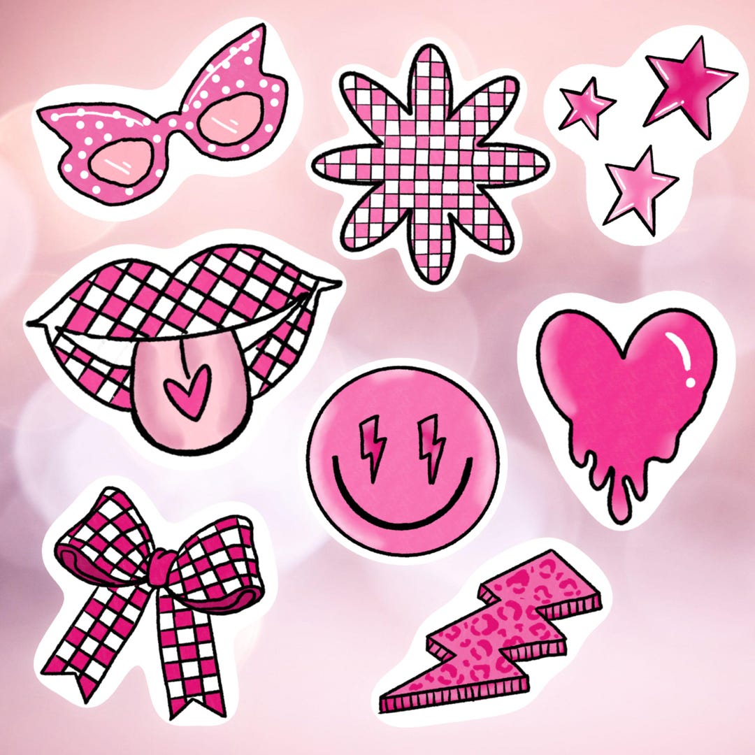 Checkered Croquette Sticker Bundle - Etsy