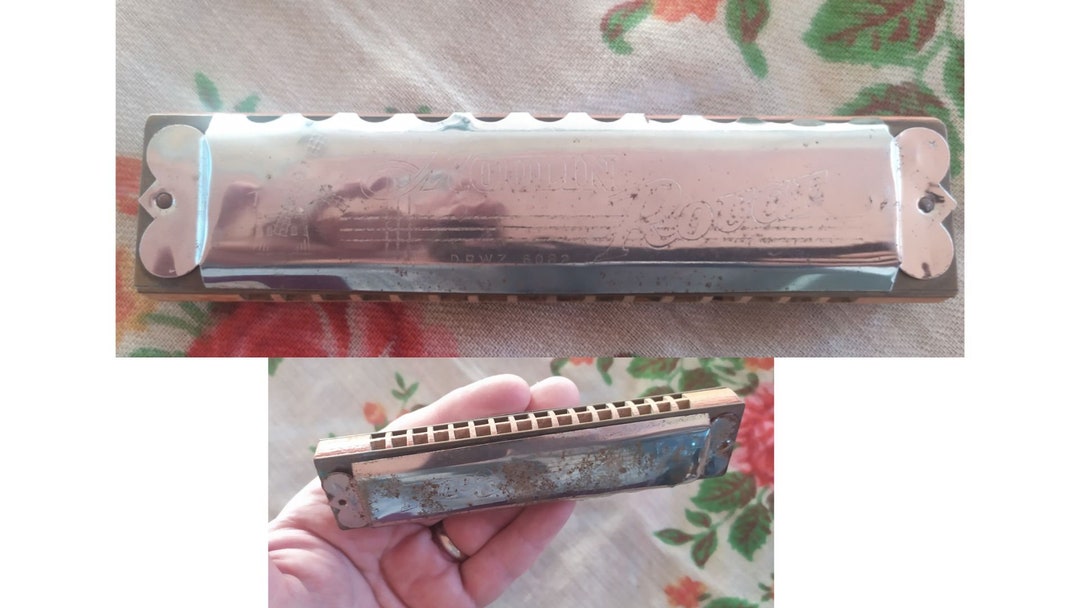 Rusty Wind Instrument: Collectible German Harmonica Moulin Rouge D.R.W ...
