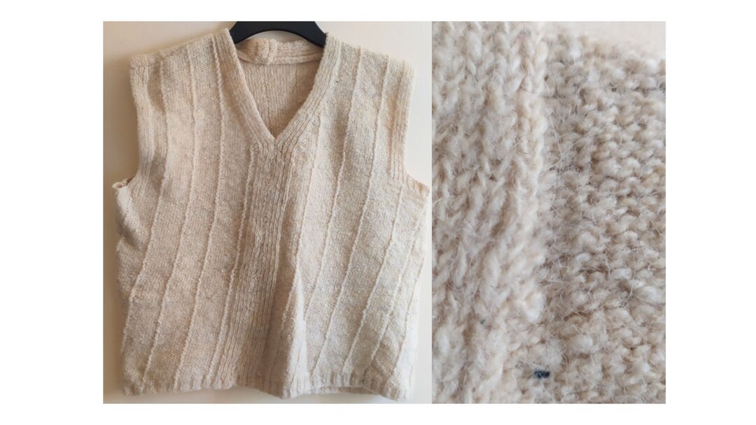 Greek From Undyed Sheep's Wool 50's Hand Knit Flannel - Etsy