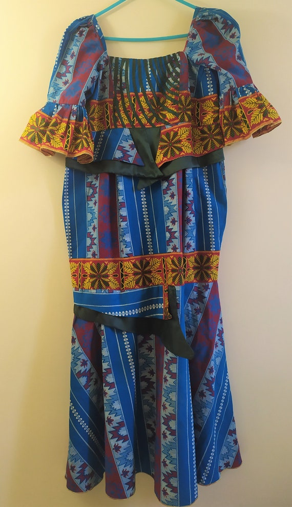 Plus size Ethnic Traditional Dress Colorful Mermaid S… - Gem