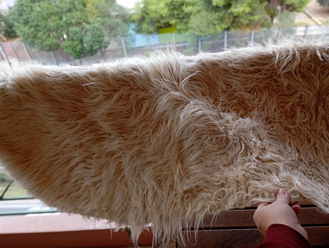 Woven Greek 70's Beige Flokati Wool Organic Rug Woollen Handmade ...