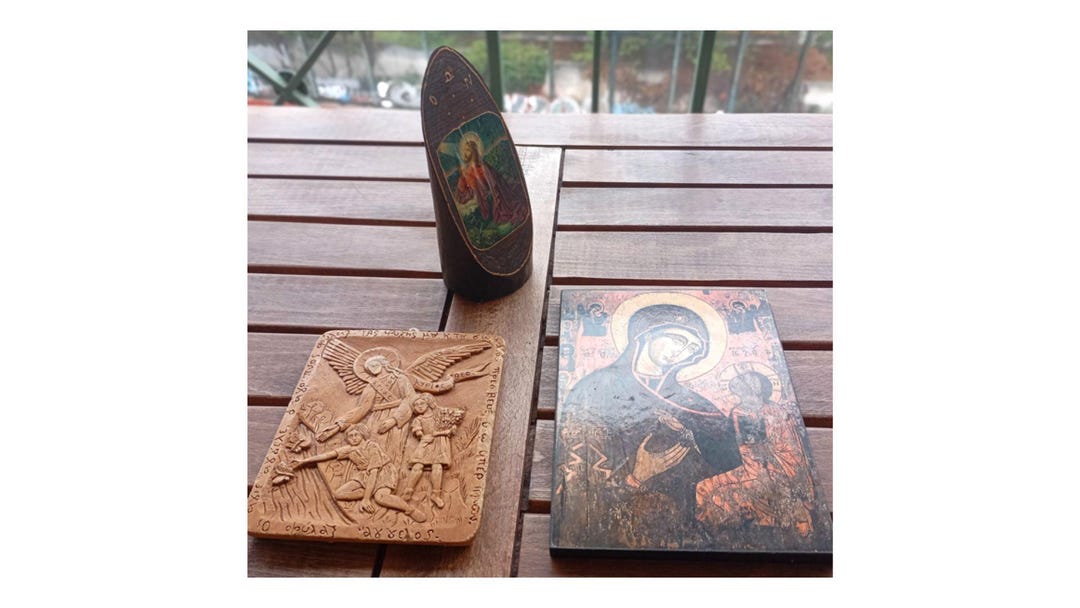 Set of 3 Holy Cadre 70s-80s Jesus Christ Our Lady Guardian Angel ...