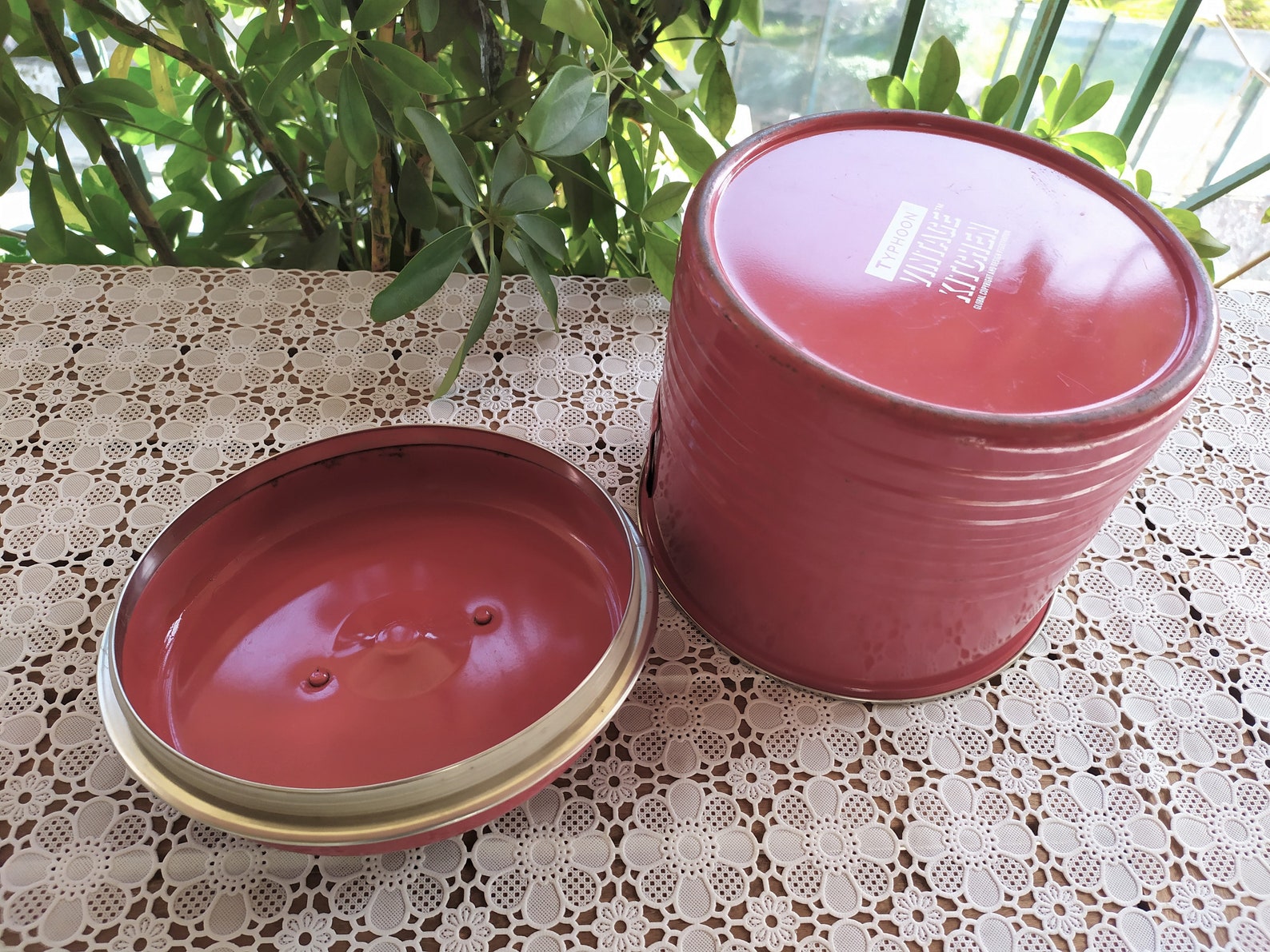 Xlarge Rusty Tin Storage Typhoon Brand in Cylindrical Shape | Etsy