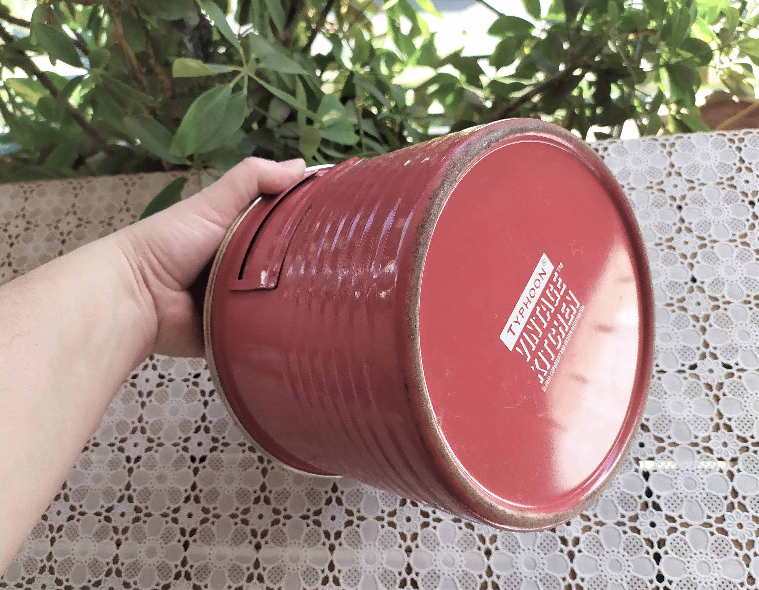 Xlarge Rusty Tin Storage Typhoon Brand in Cylindrical Shape | Etsy