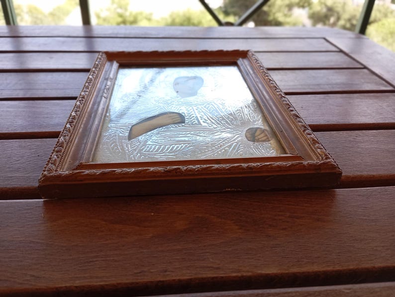 Greek Holy Icon: Agia Kiriaki, Wooden Frame, Handmade Metal Casing - Etsy