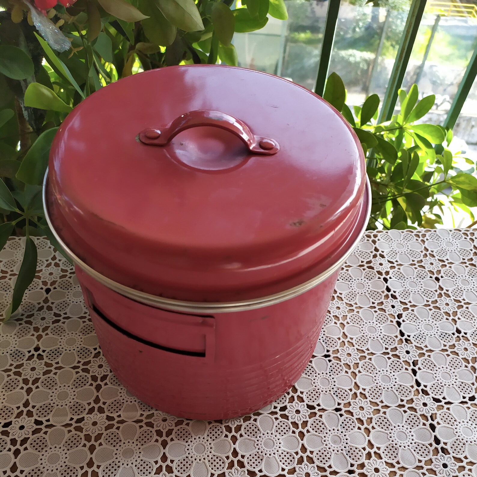 Xlarge Rusty Tin Storage Typhoon Brand in Cylindrical Shape | Etsy