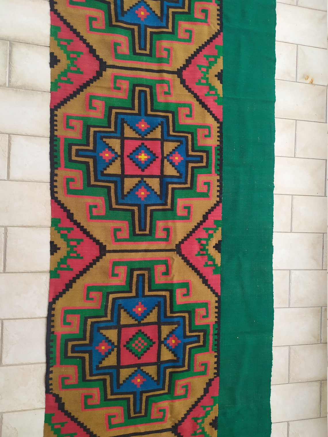 Greek 30's Kilim Handwoven Wool Organic Made in Greece | Etsy