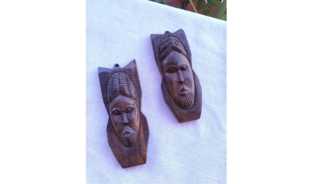 Vintage Handmade Figurine Wooden Statue Miniature Art Decor Carved ...