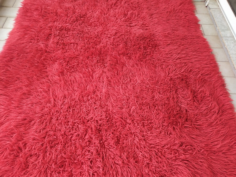 Rugs Greek 60's Light Green Flokati Wool Organic Rug Woollen Handmade ...