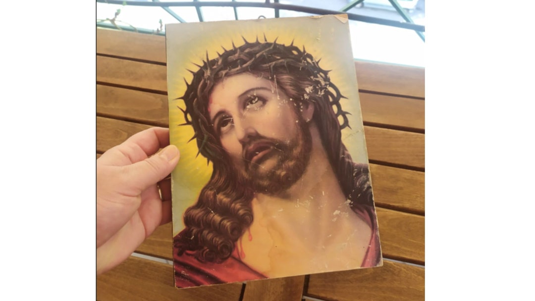 Greek Holy Icon of Jesus Christ Old Icon on Wood Christian Orthodox ...