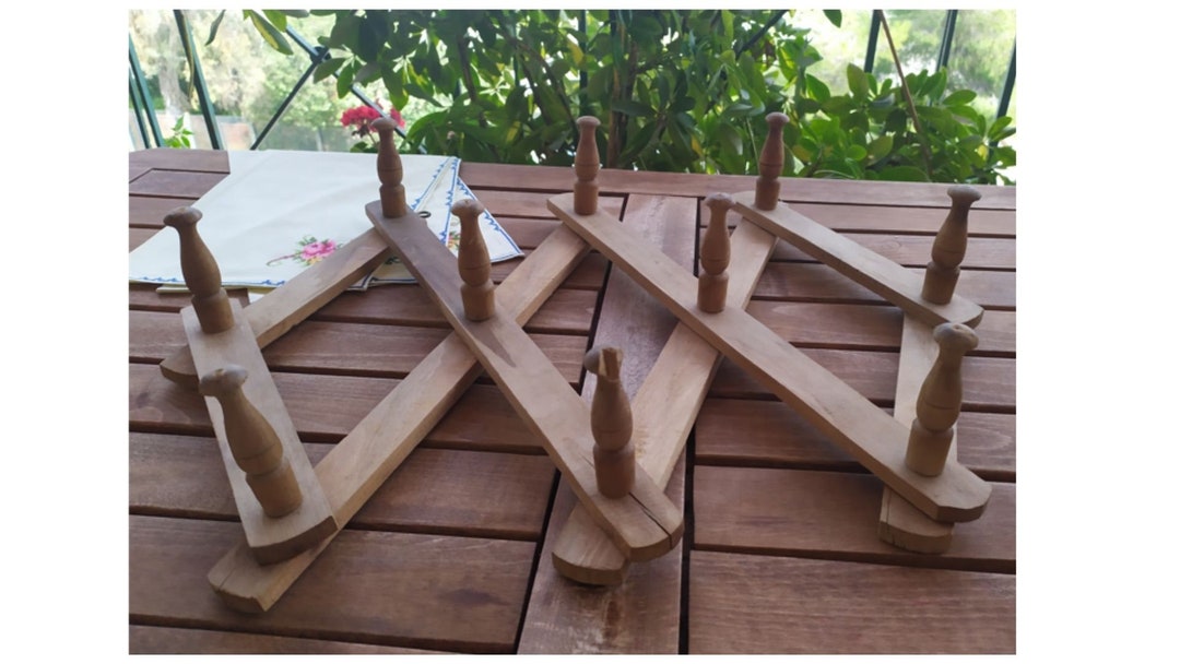 From 60's Greek Hanger Accordion Coat Rack Vintage Wood Country Decor ...