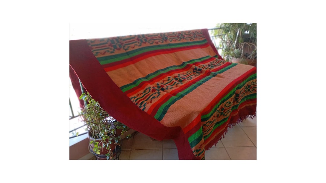 Greek Woven Handmade on Loom Rug From Wool Rustic Area Rug Warming ...