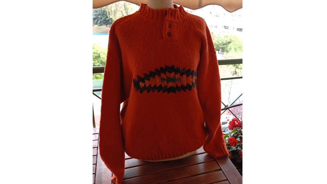Woolen Orange Pullover Sweatshirt Ashwell Riding Party Brand Italian ...