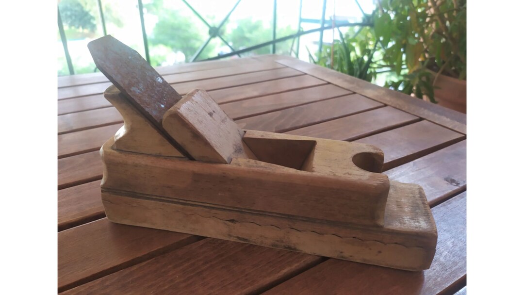 Greek From 70's Vintage Handmade Wooden Plow Tool Planer Plough Molding ...