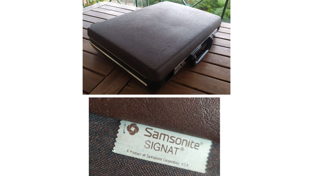 Vintage Samsonite Briefcase Hard Shell Brown From 00's Travel Bag Top ...