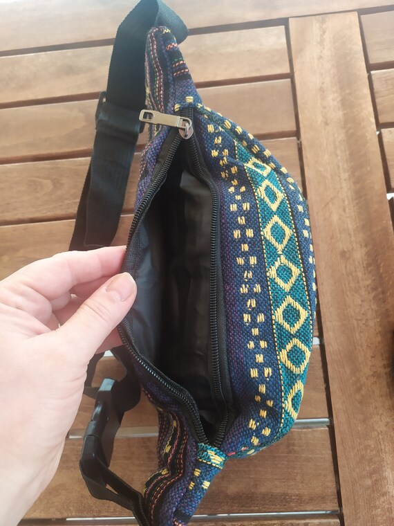 Fanny Pack Woven Colorful Belly Bag with Zipper Unise… - Gem