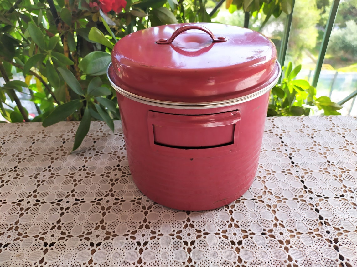 Xlarge Rusty Tin Storage Typhoon Brand in Cylindrical Shape | Etsy