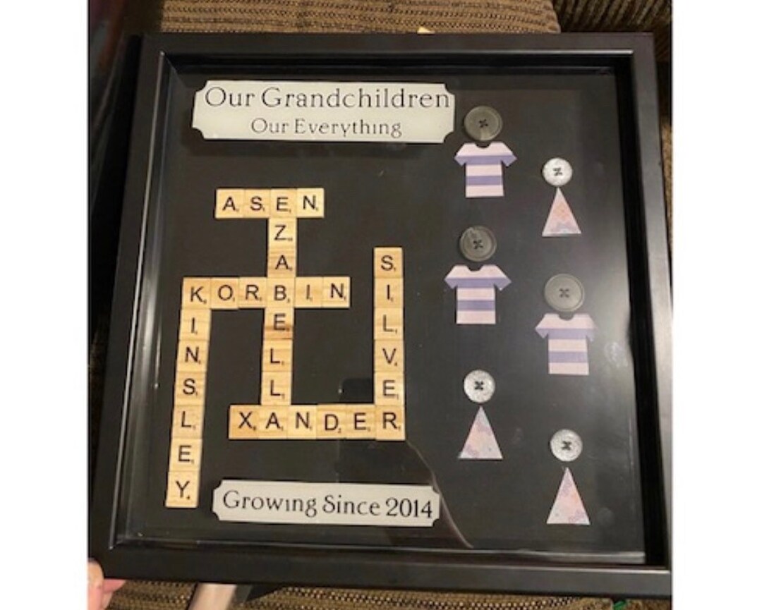 Children/grandchildren Scrabble Box - Etsy