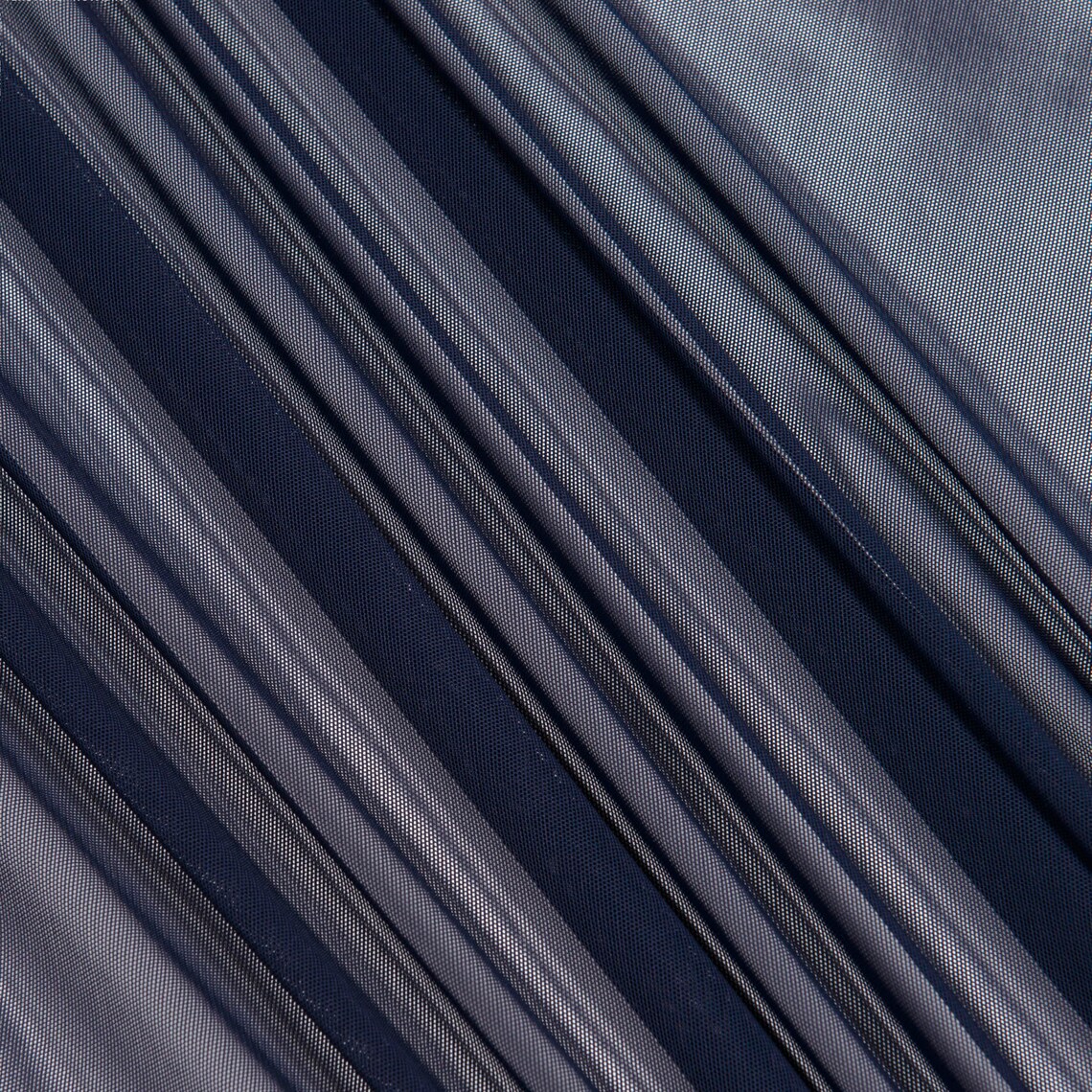 Dark Blue Mesh Fabric Nylon Sheer Fabric Elastic Quality Mesh 4-way ...