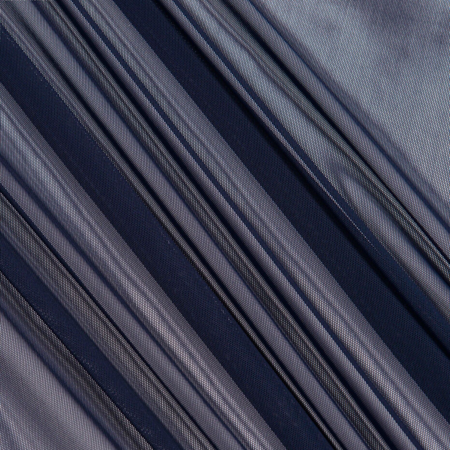 Dark Blue Mesh Fabric Nylon Sheer Fabric Elastic Quality Mesh 4-way ...