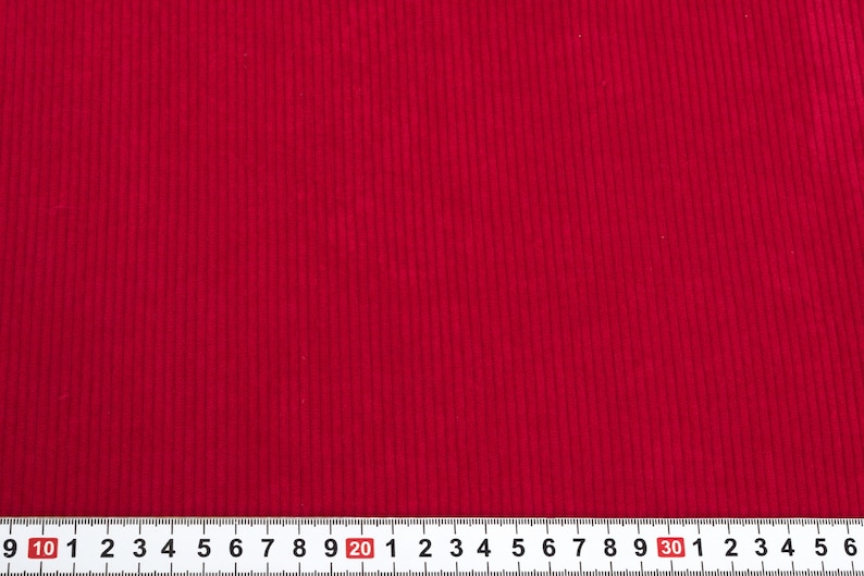 Lipstick Red Corduroy Fabric Velvet Fabric 150cm 59 Wide 242gsm 7.2oz ...