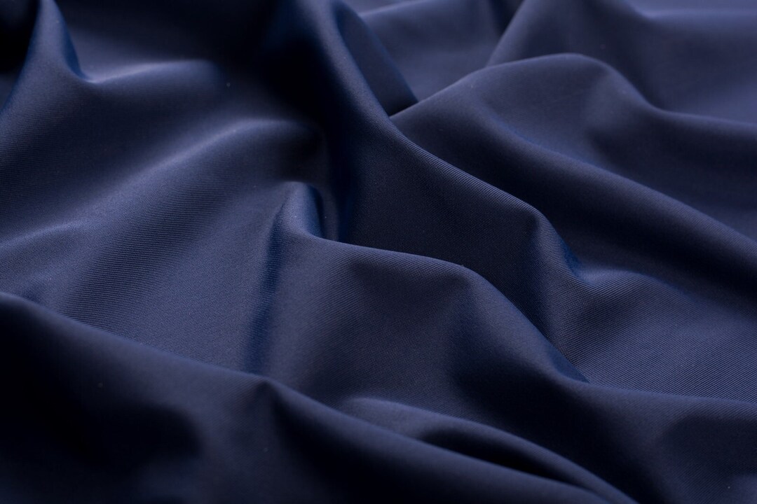 Dark Blue Spandex Fabric Material 4 Way Stretch Fabric Polyester ...