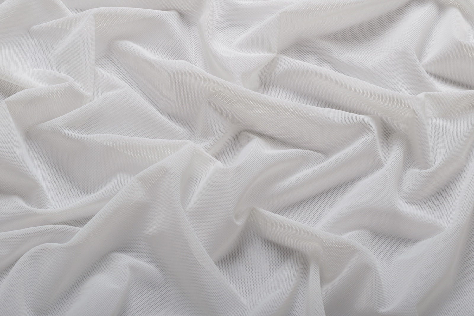 White Mesh Fabric Nylon Sheer Fabric Elastic Quality Mesh 4-way Stretch ...