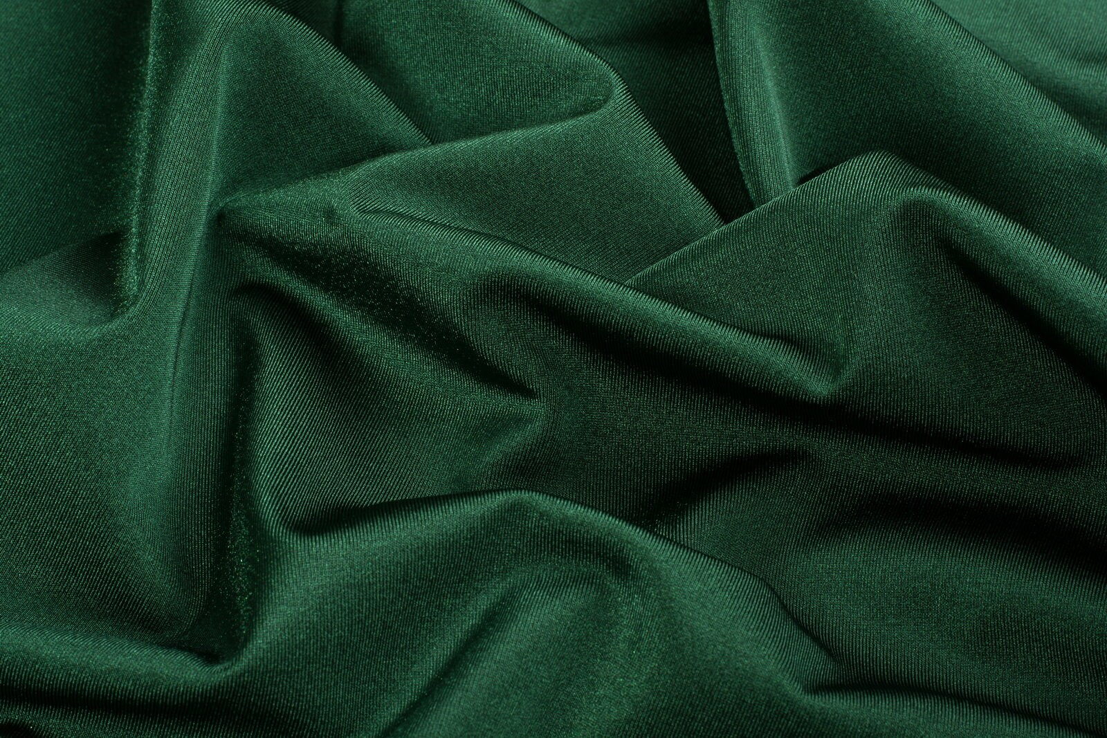 Dark Green 4 Way Stretch Spandex Fabric Material Shiny Milliskin Nylon ...