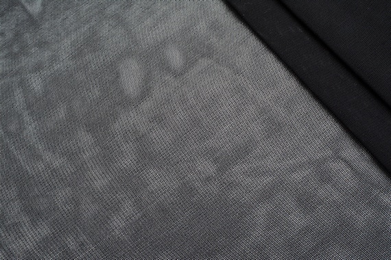 Black Stretch Mesh Fabric