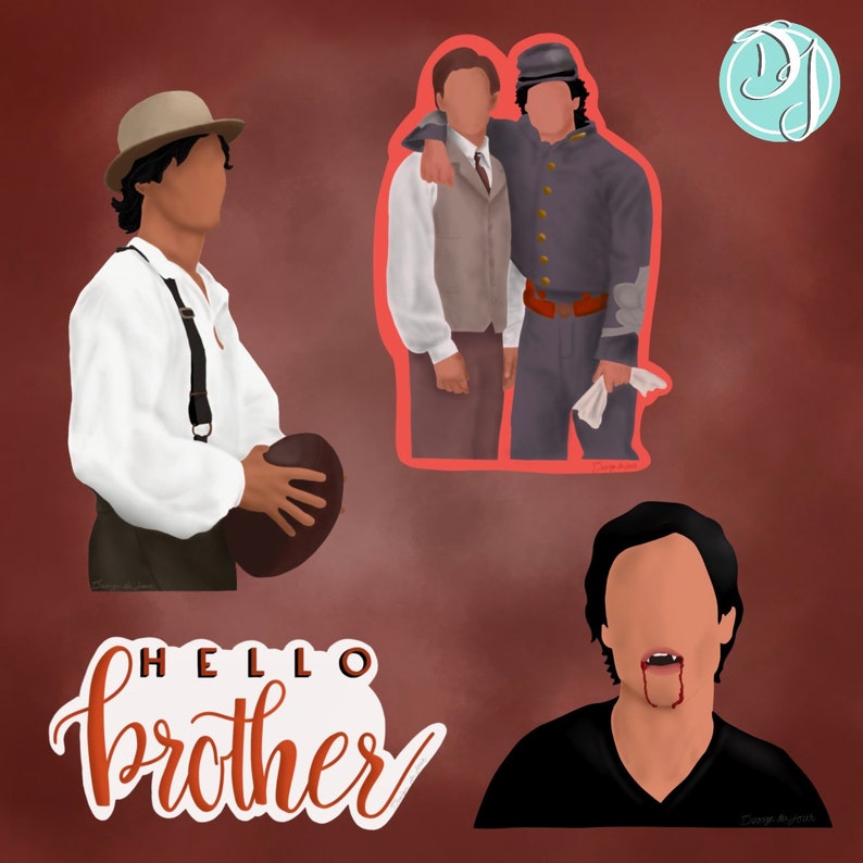 Damon Salvatore Stickers from Vampire Diaries | Etsy