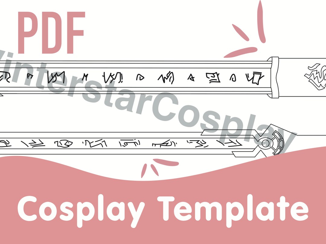 Janai’s Sword & Sheath Cosplay Template - Etsy