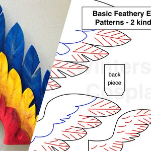 Craft Supplies & Tools costumes Basic Mermaid Ear Patterns for cosplays ...