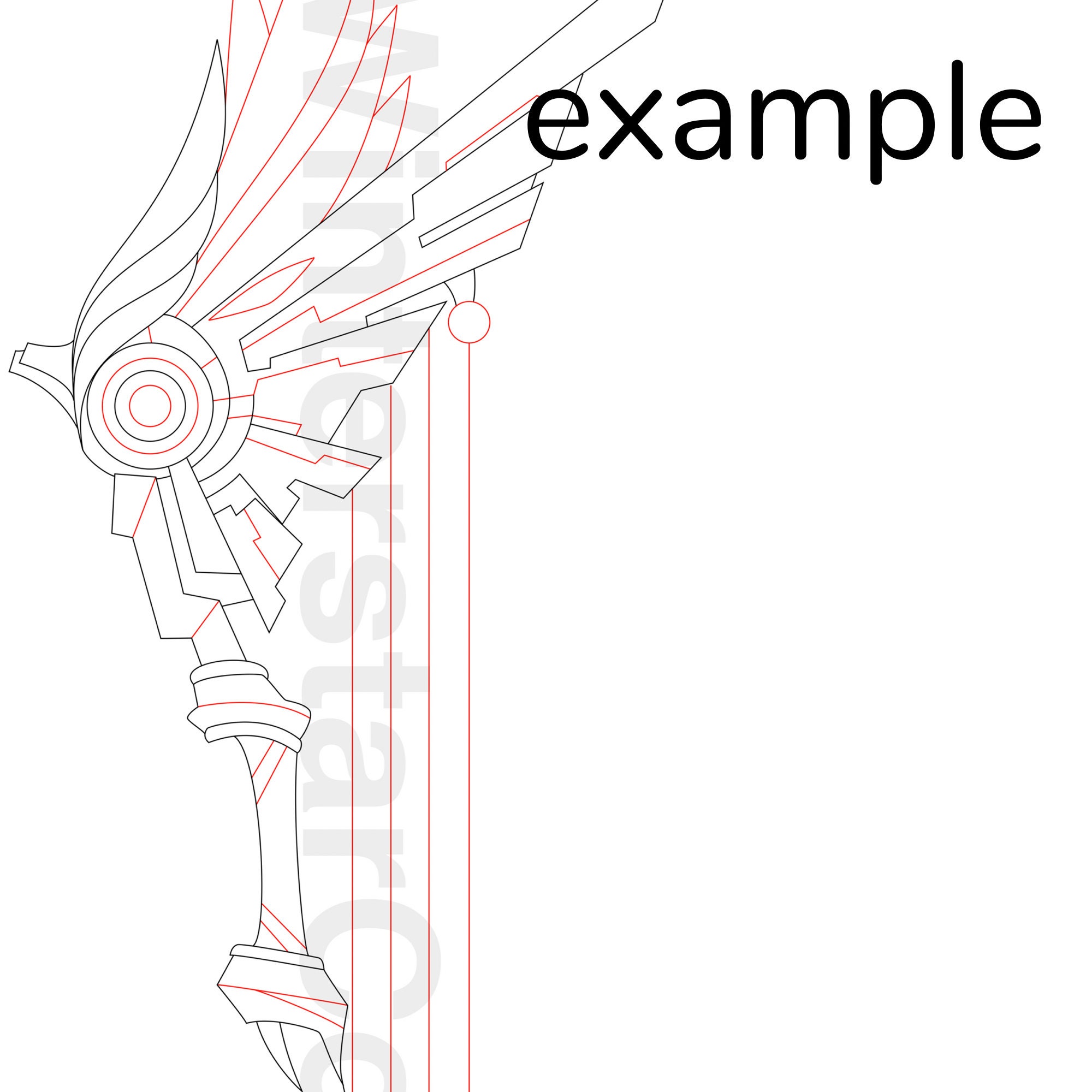 Custom Cosplay Costume Template Pattern Blueprint Commission - Etsy