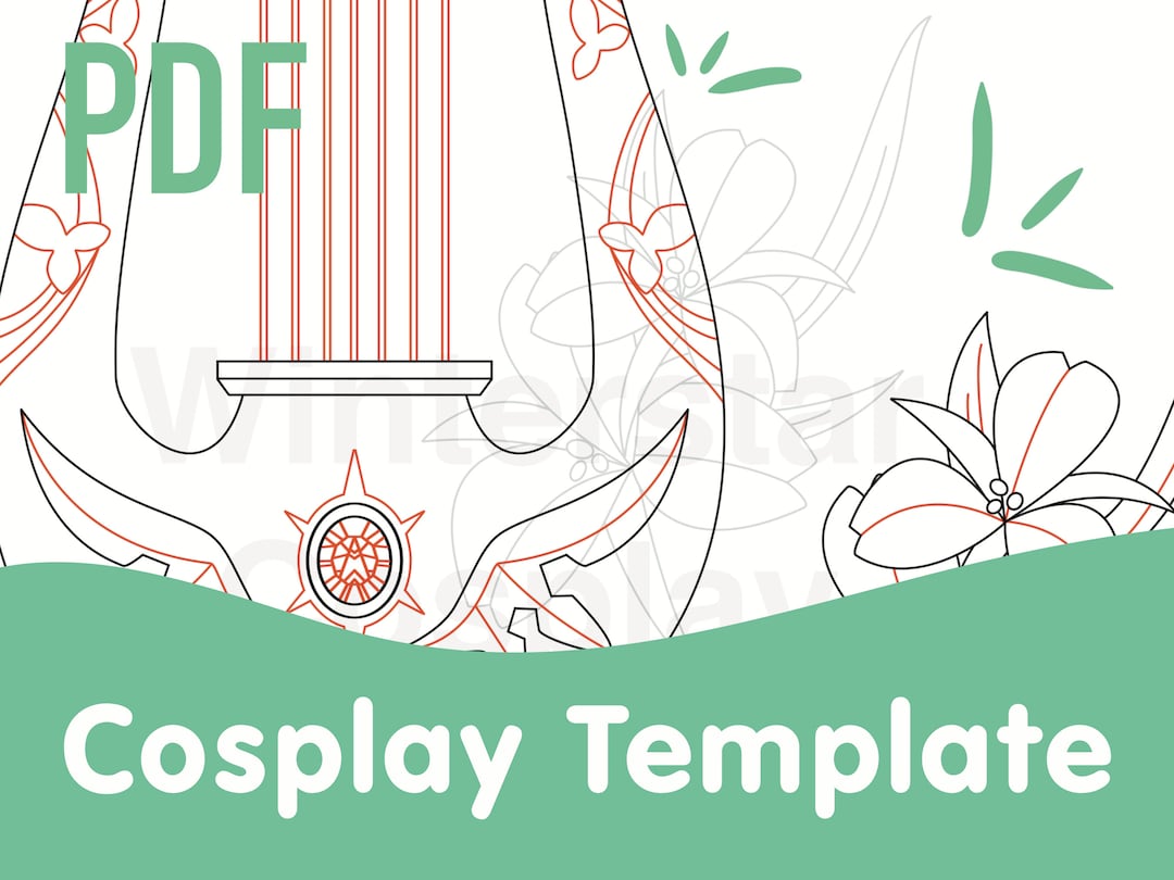 Venti’s Lyre / Harp Cosplay Template - Etsy