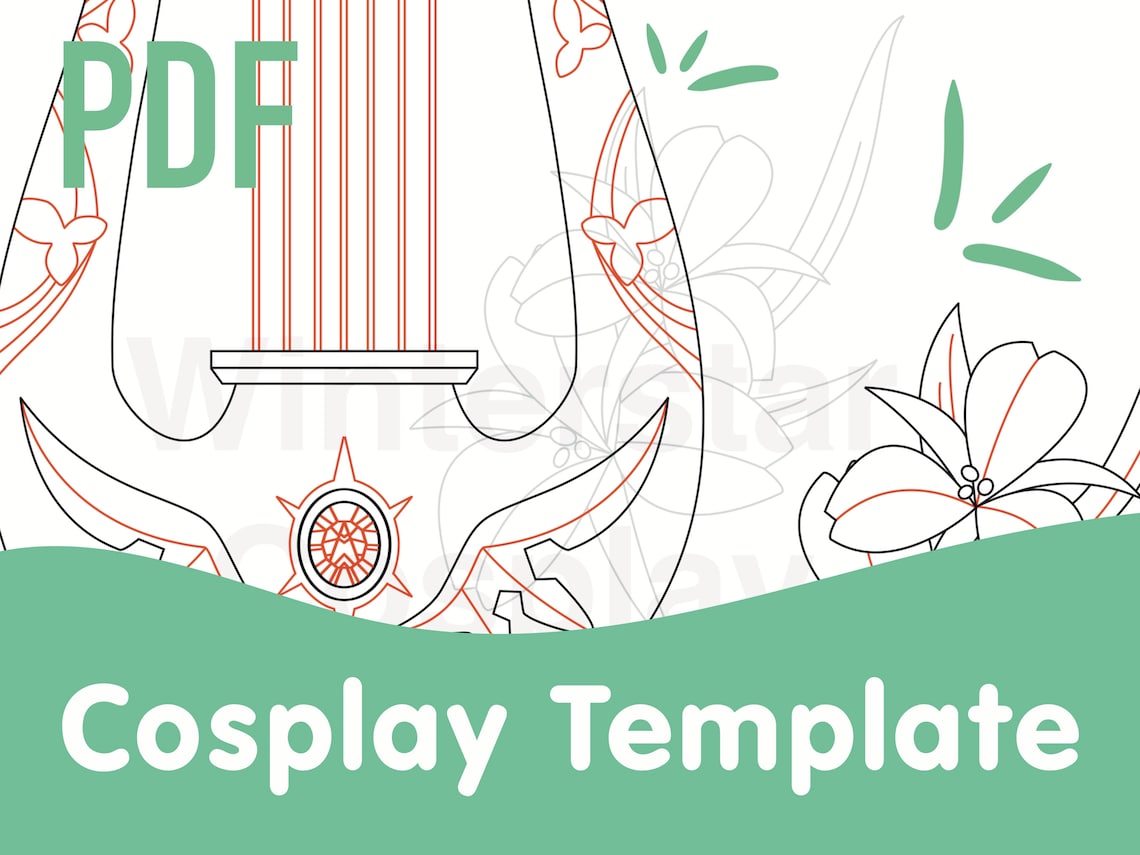Venti’s Lyre / Harp Cosplay Template - Etsy