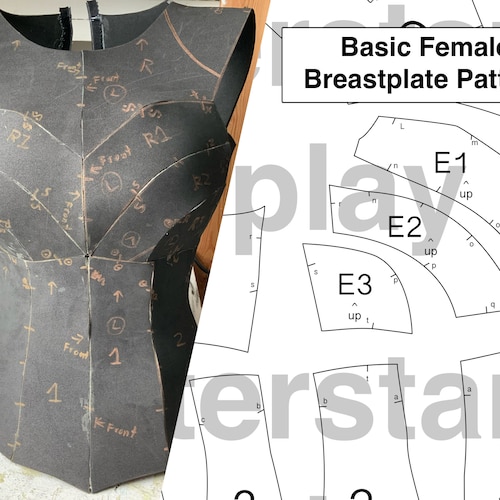 Mighty Female Breastplate Armor Foam PATTERN / TEMPLATE - Etsy
