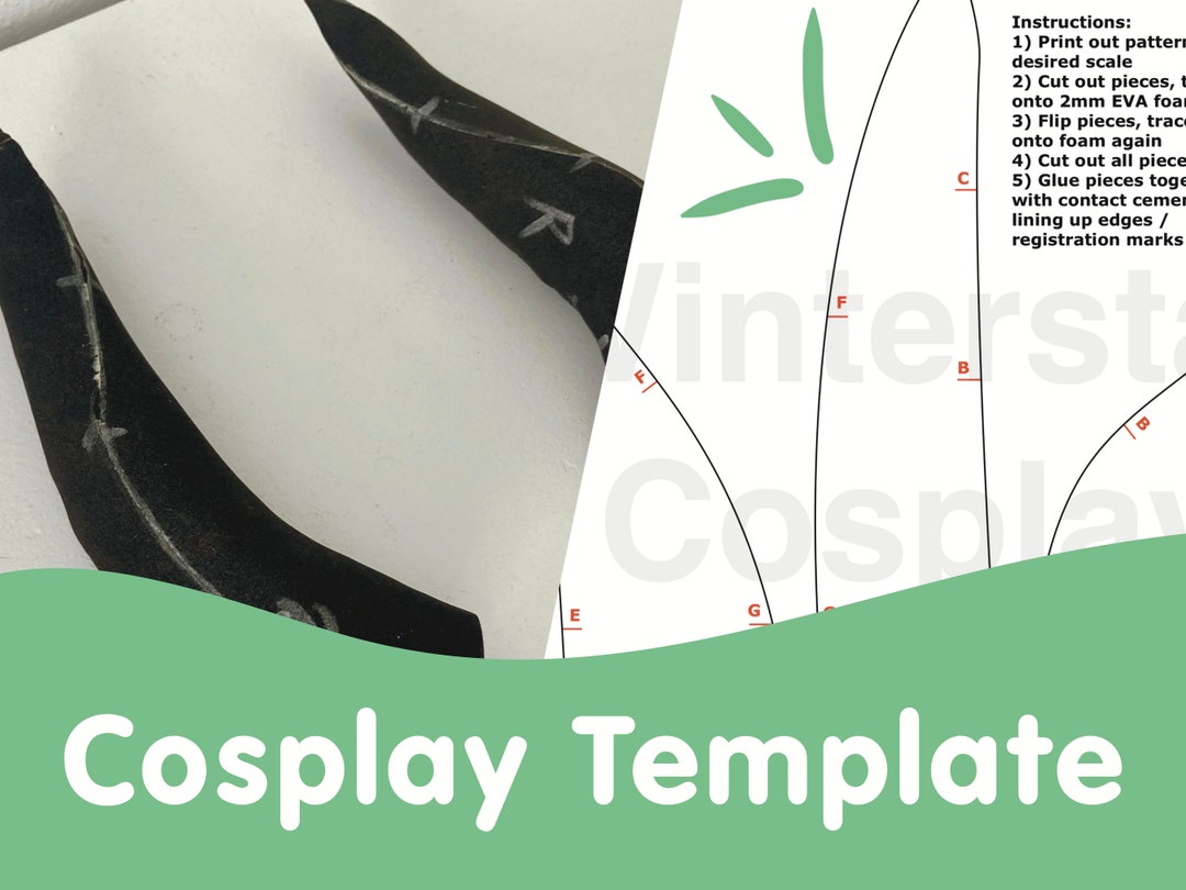 Cosplay EVA Foam Horn Pattern & Instructions - Etsy