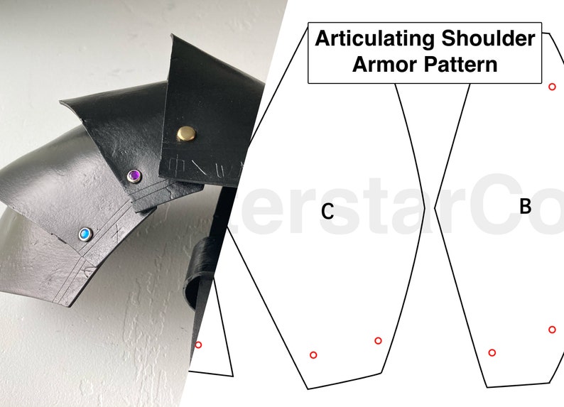 Articulating Shoulder Armor Pattern Digital Templates and | Etsy