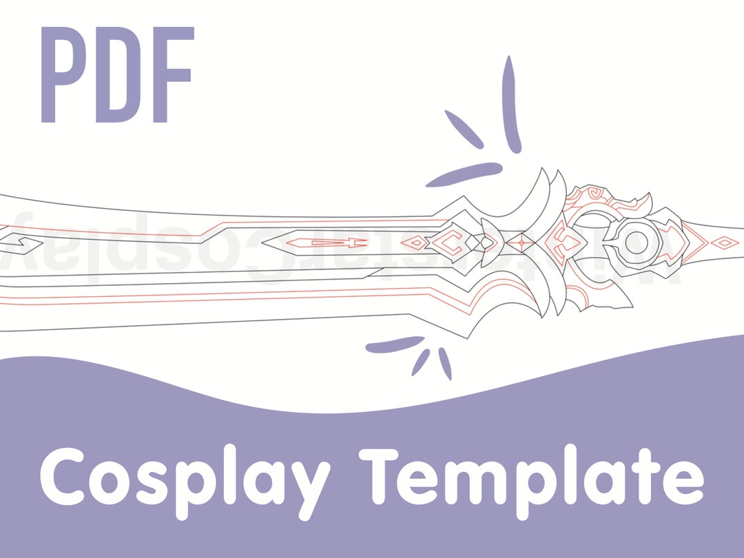 Blackcliff Slasher Sword Cosplay Template - Etsy