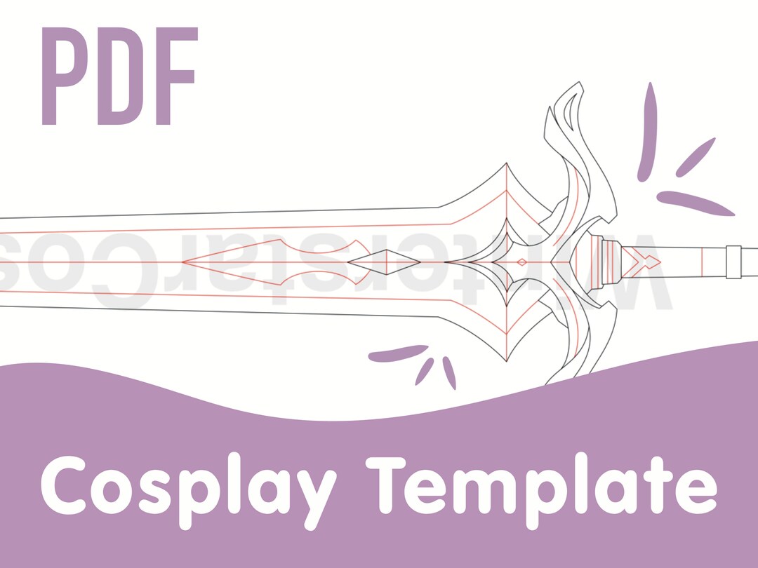 Dilucs Bloodtainted Greatsword Cosplay Template - Etsy